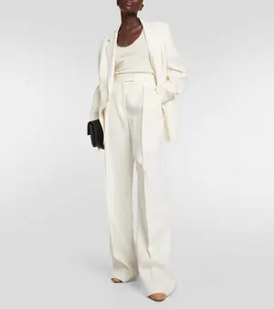 THE ROW Antone High-rise Wide-leg Linen Pants