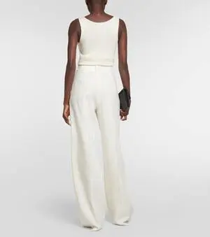 THE ROW Antone High-rise Wide-leg Linen Pants