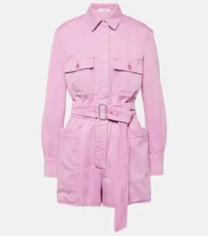 Max Mara Visiera Cotton Drill Playsuit - Pink