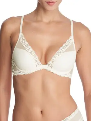 Natori Feathers Plunge T-shirt Bra Ivory