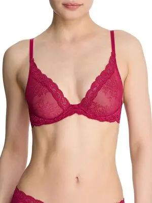 Natori Feathers Plunge T-shirt Bra Primrose Lace Buff