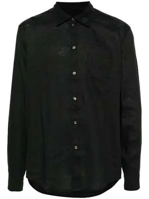 DIESEL® S-emil Linen Shirt - Black