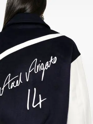 Axel Arigato Bay Logo-embroidered Bomber Jacket - Blue