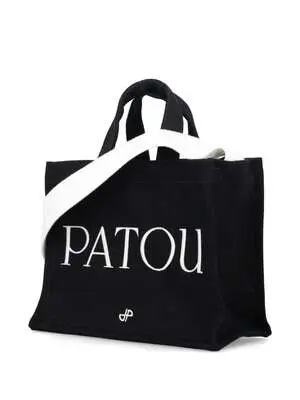 PATOU Small Canvas Tote Bag - Black