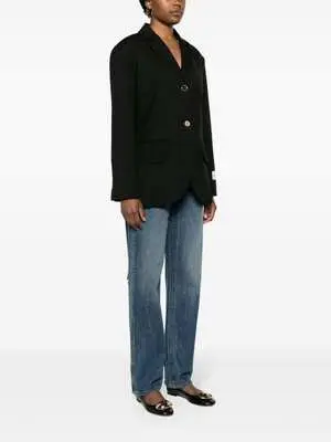 PATOU Single-breasted Belted Blazer - Black