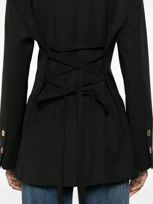 PATOU Single-breasted Belted Blazer - Black