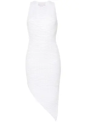 GENNY Panelled Ribbed-knit Midi Dress