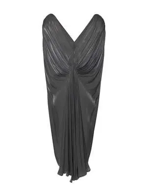 GENNY Pleated Satin Midi Dress