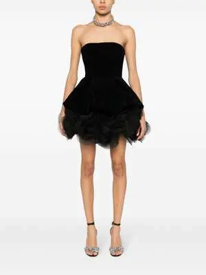 ANA RADU Strapless Velvet Mini Dress