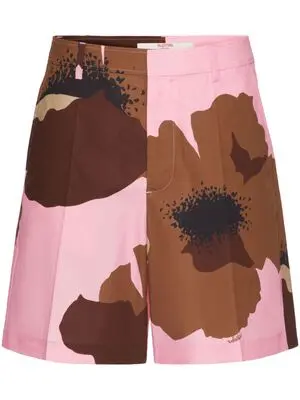 Valentino Garavani Flower Portrait-print Bermuda Shorts - Pink