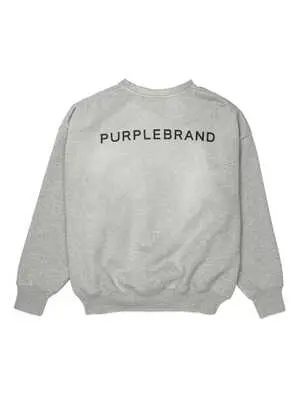 PURPLE BRAND Wordmark Cotton Sweatshirt