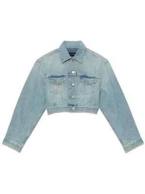 PURPLE BRAND Cropped Denim Jacket