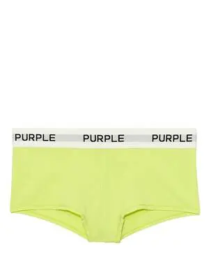 PURPLE BRAND Logo-tape Cotton Briefs - Green