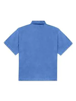 PURPLE BRAND Logo-embroidered Missing-pocket Polo Shirt