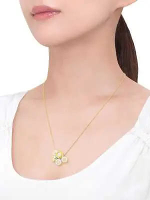 TASAKI 18kt Yellow Sliced Bezel Pearl Necklace