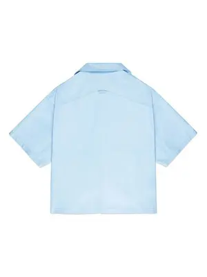 PURPLE BRAND Boxy-fit Nubuck Leather Shirt