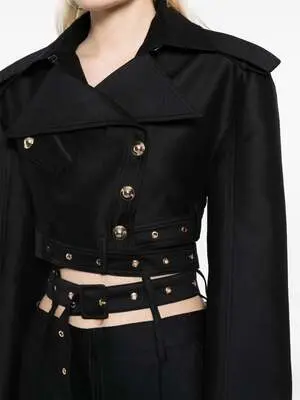 Rokh Belted Cropped Jacket