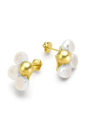 TASAKI 18kt Yellow M/g Sliced Sphere Pearl Earrings