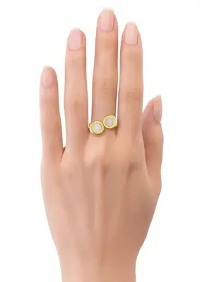 TASAKI 18kt Yellow M/g Sliced Bezel Pearl Ring