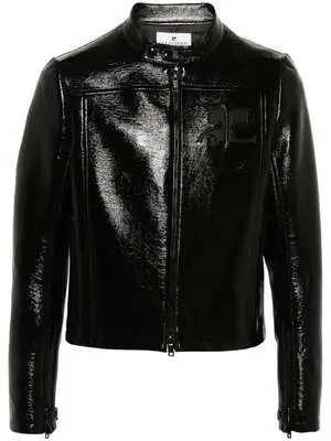 COURREGES Logo-appliqué High-shine Jacket
