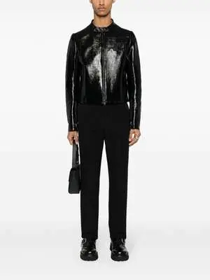COURREGES Logo-appliqué High-shine Jacket