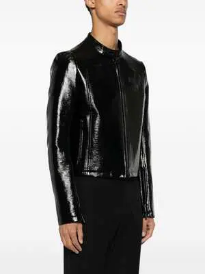 COURREGES Logo-appliqué High-shine Jacket