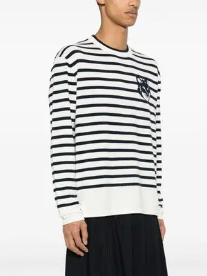 Maison Kitsuné Fox-motif Jumper - Blue