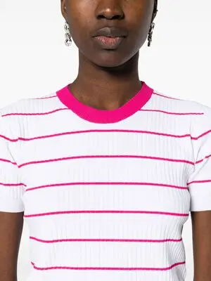 Dsquared2 Striped Ribbed Knit Top