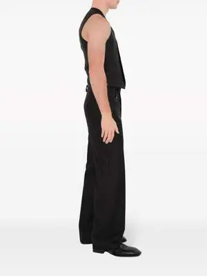 Burberry Straight-leg Wool-blend Trousers - Black