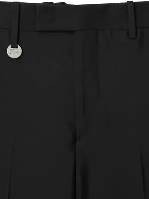 Burberry Straight-leg Wool-blend Trousers - Black