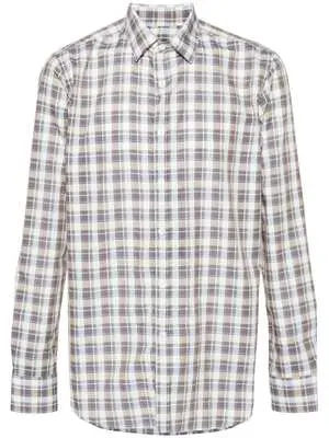 CANALI Long-sleeves Checked Shirt
