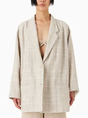 Emporio Armani Single-breasted Bouclé Blazer