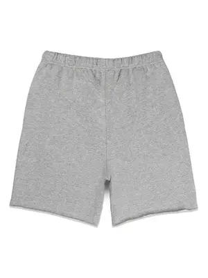 PURPLE BRAND Logo-print Raw-hem Cotton Shorts