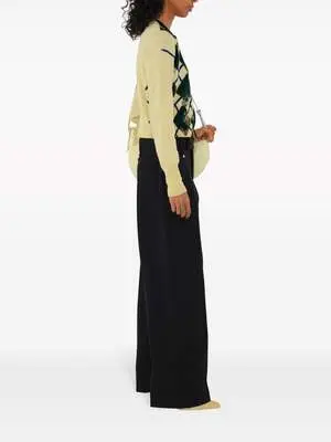 Burberry Argyle-intarsia Cropped Cotton Jumper