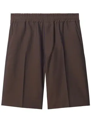 Burberry Tailored Herringbone Wool Shorts