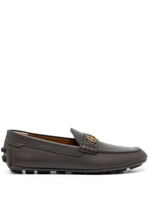 Bally Emblem-plaque Leather Driving Shoes