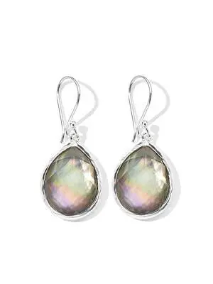 Ippolita Sterling Rock Candy® Mini Teardrop Black Shell Earrings
