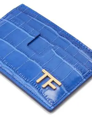 TOM FORD Tf Crocodile-effect Leather Cardholder