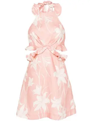 Zimmermann Acadian Floral-print Linen Mini Dress
