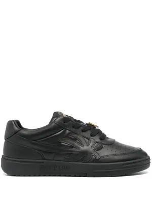 Palm Angels Palm Beach University Leather Sneakers - Black