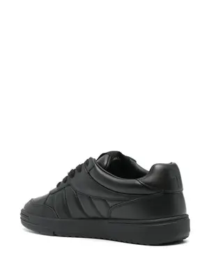 Palm Angels Palm Beach University Leather Sneakers - Black