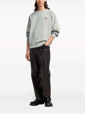 AMI Paris De Coeur Organic-cotton Sweatshirt