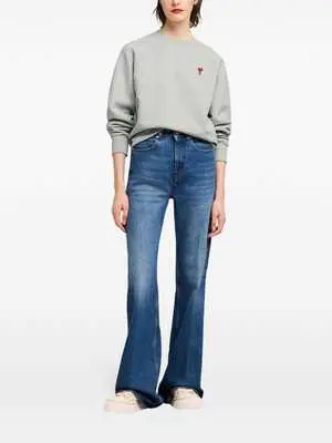 AMI Paris De Coeur Organic-cotton Sweatshirt