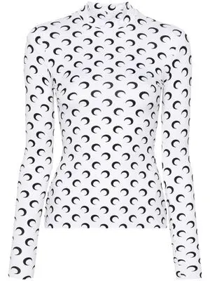 MARINE SERRE Moon-print T-shirt - White