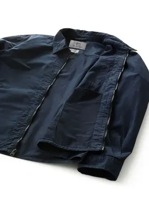 Woolrich Gabardine-weave Shirt Jacket - Blue