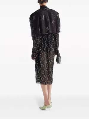 Prada Crystal-embellished Georgette Midi Dress