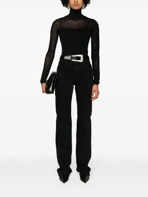 Saint Laurent High-rise Straight Jeans - Black