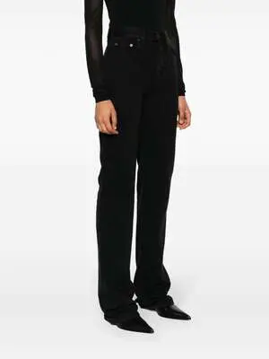 Saint Laurent High-rise Straight Jeans - Black