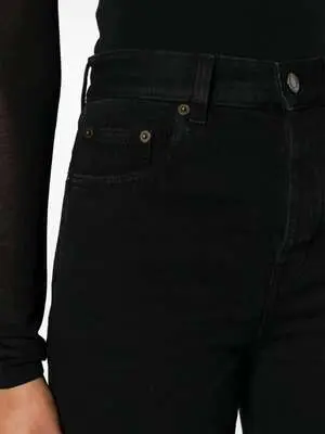 Saint Laurent High-rise Straight Jeans - Black
