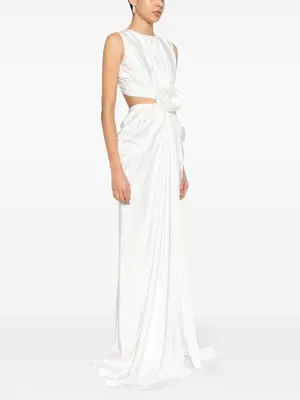 ANA RADU Floral-appliqué Maxi Dress
